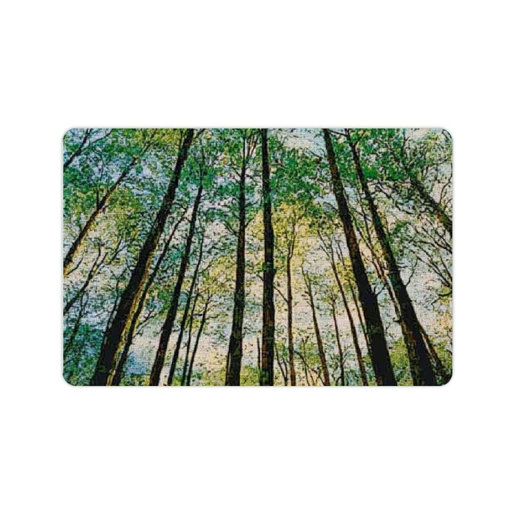 Palnkart Fast Absorption Trees Home Diatom Mud Bath Rug Mat with Rubber ...
