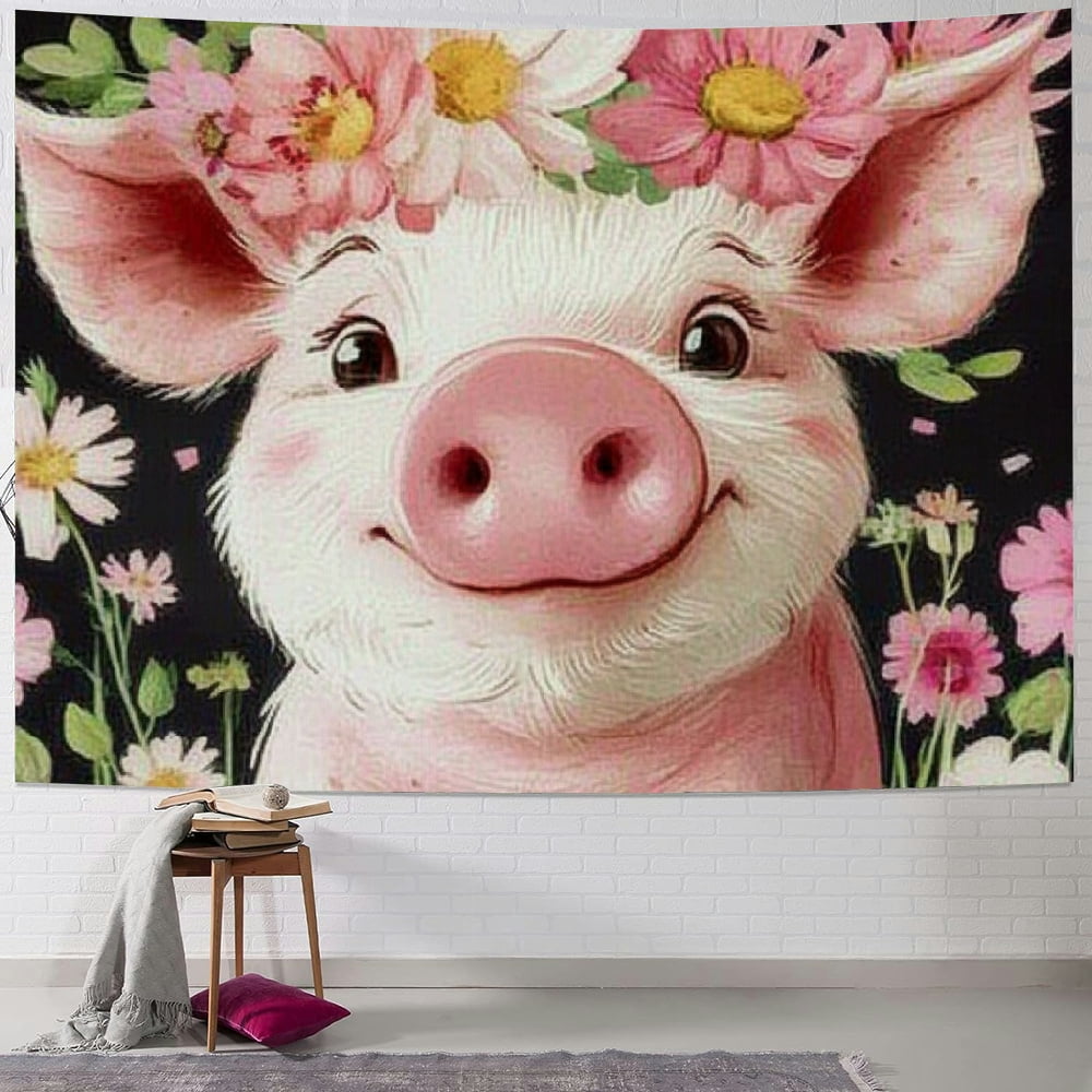 Palnkart Flowers Tapestry Wall Hanging Unique Style Graphic Tapestries ...