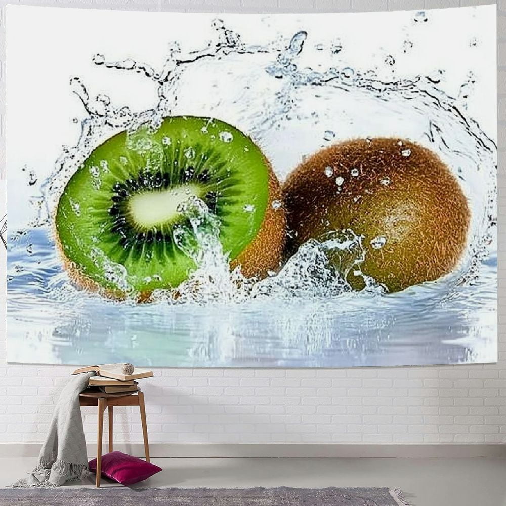 Palnkart Kiwis Water Splash Tapestry Wall Hanging Unique Style Graphic ...