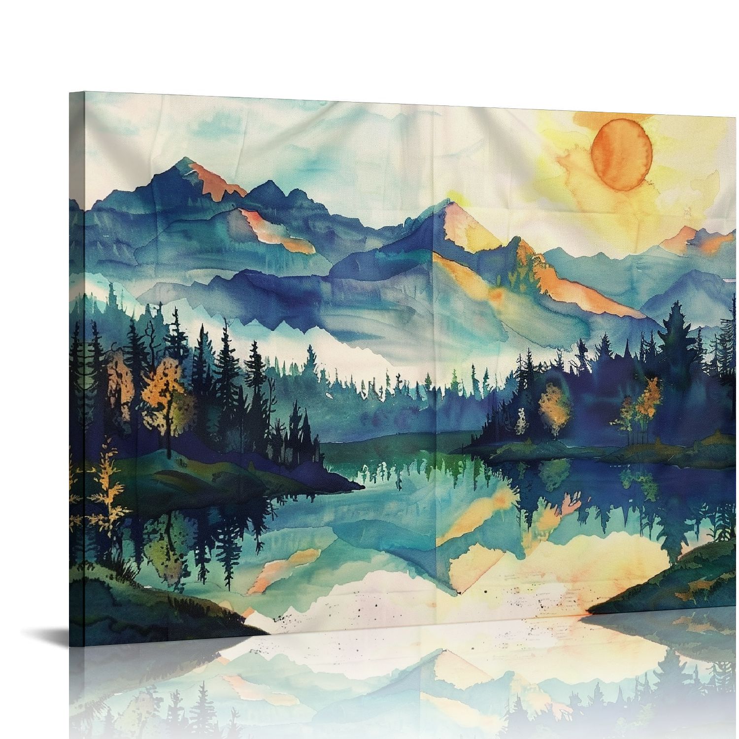 Palnkart Mountain Lake Trees Fine Art Aesthetic Poster Print Wall ...