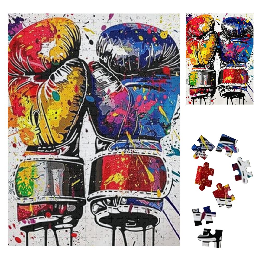 Palnkart Pop Art Boxing Gloves Wooden Jigsaw Puzzle Vertical ...