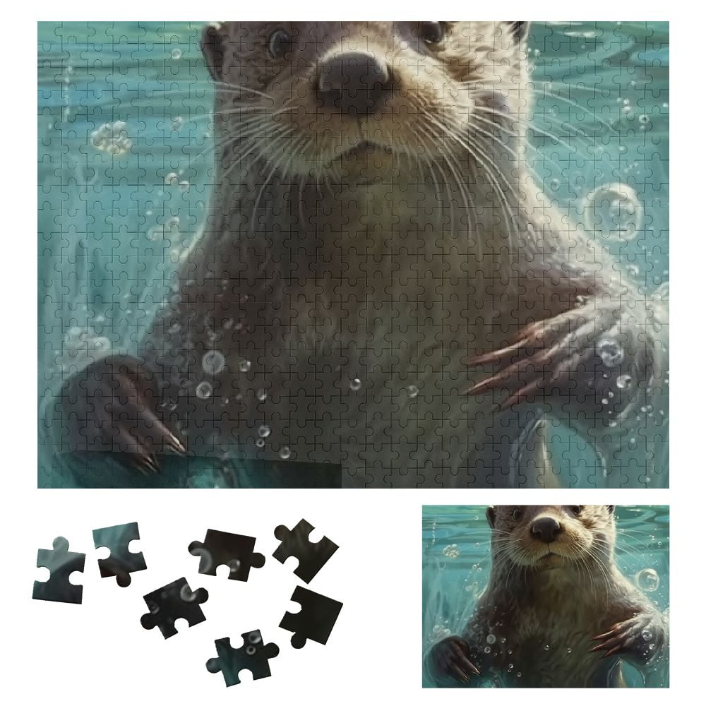 Palnkart Sea Otter Wooden Jigsaw Puzzle Impossible Wooden Puzzle for ...