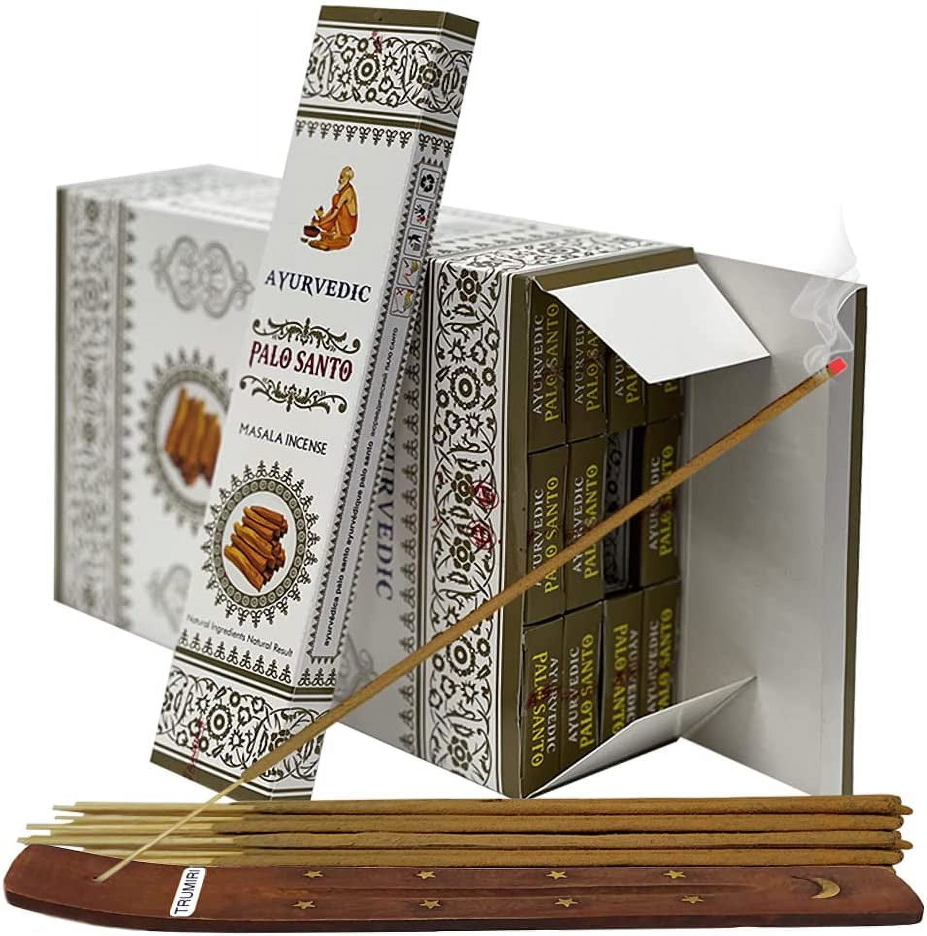 Palo Santo Incense Sticks And Holder Bundle Ayurvedic Hand Made Insense ...