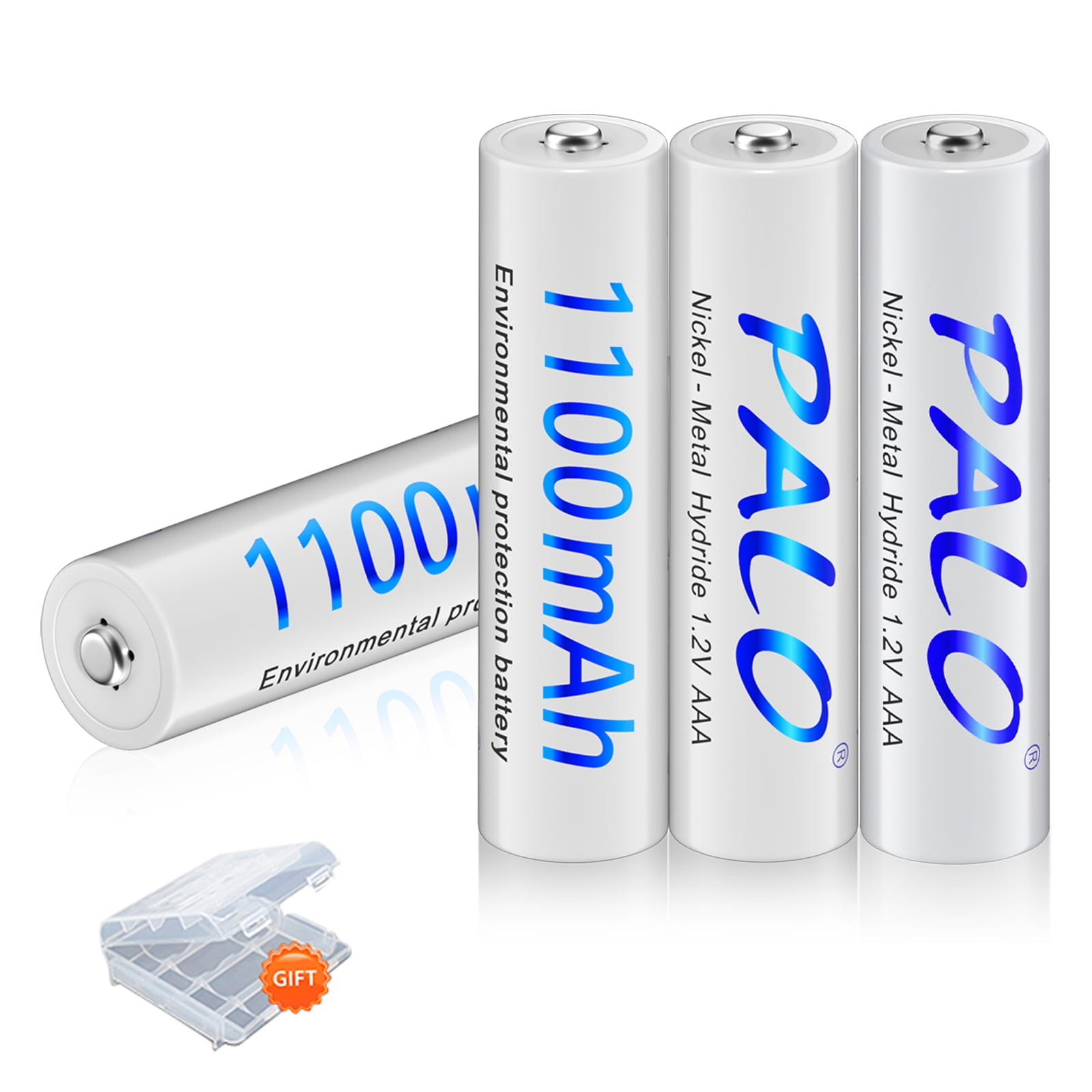 Palogreen AAA Rechargeable Battery 4-Pack 1.2V Ni-MH Triple A Batteries ...