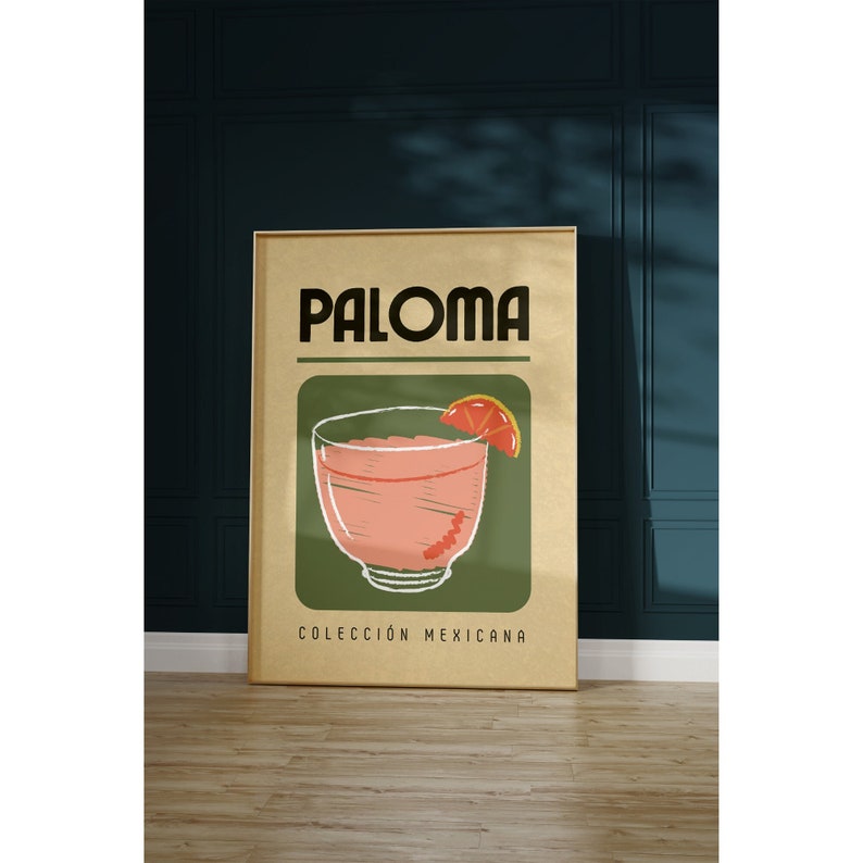 Paloma Cocktail Poster, Vintage Mexico Travel Art - Walmart.com