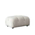 Paloma Rectangle Ottoman in Light Cream Velvet by Diamond Sofa ...