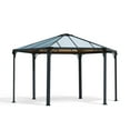Palram - Canopia Monaco 15' x 13' Polycarbonate/Aluminum Hexagon Gazebo ...