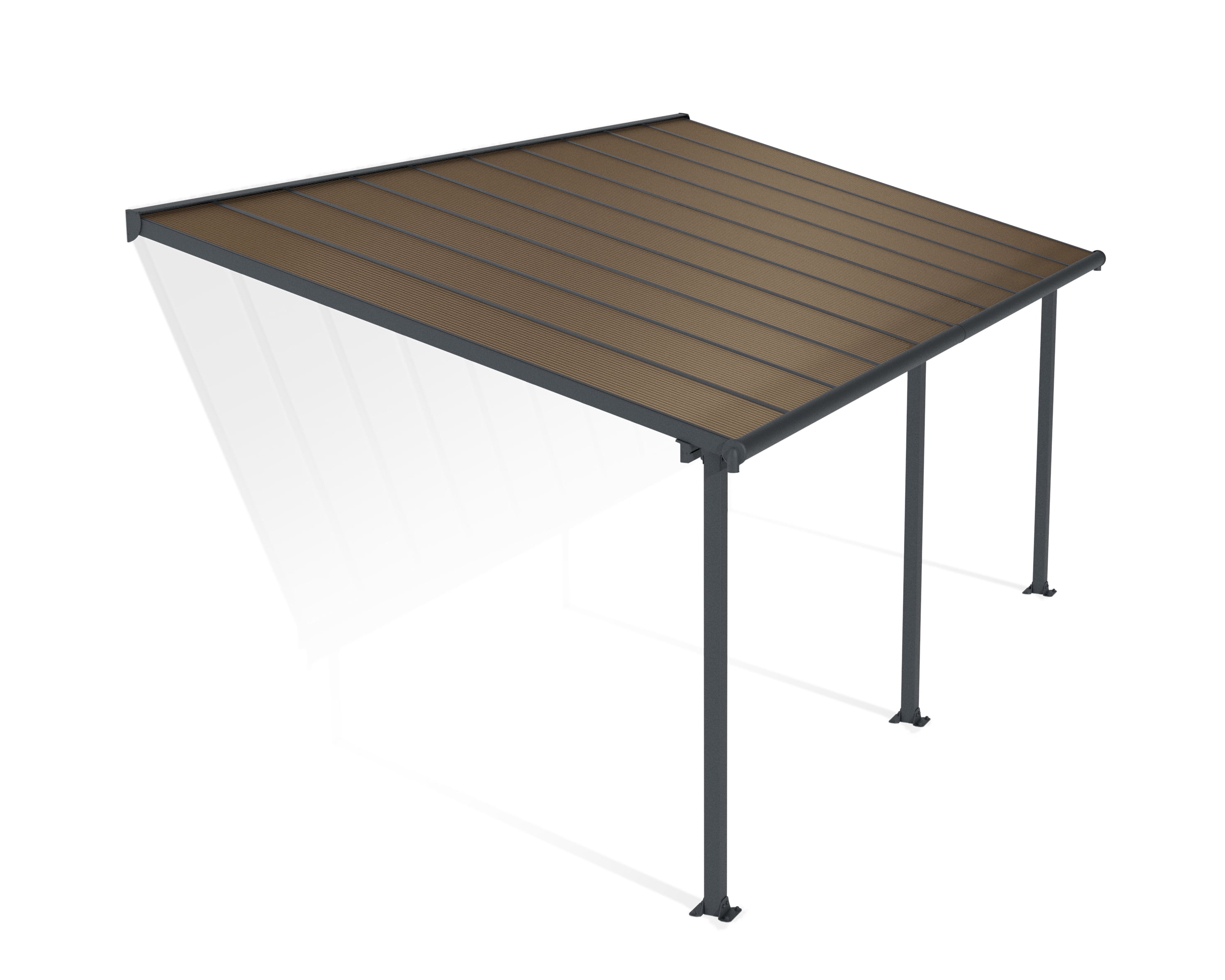 Palram - Canopia Olympia 10' x 20' Patio Cover - Gray/Bronze - Walmart.com