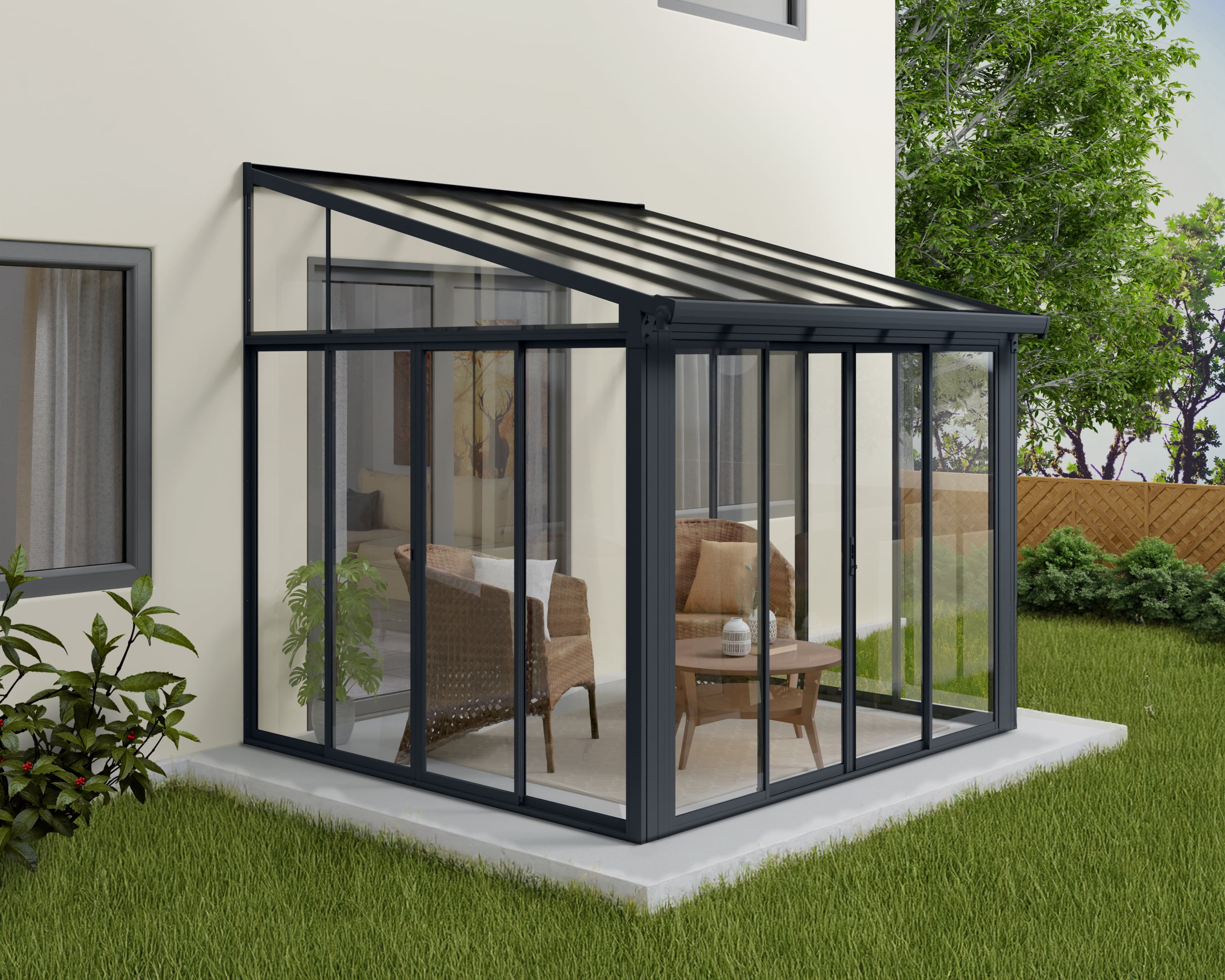 Palram - Canopia SanRemo 10'x10' Backyard Privacy Patio Enclosure ...