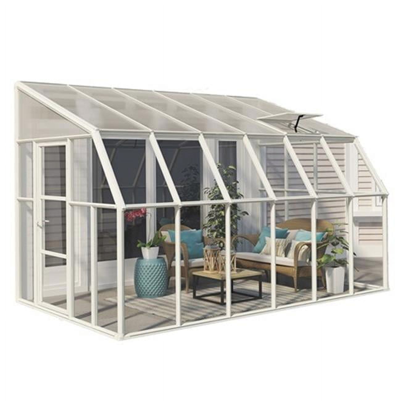 Palram - Canopia Sun Room 8' x 12' Polycarbonate Walk-In Greenhouse ...