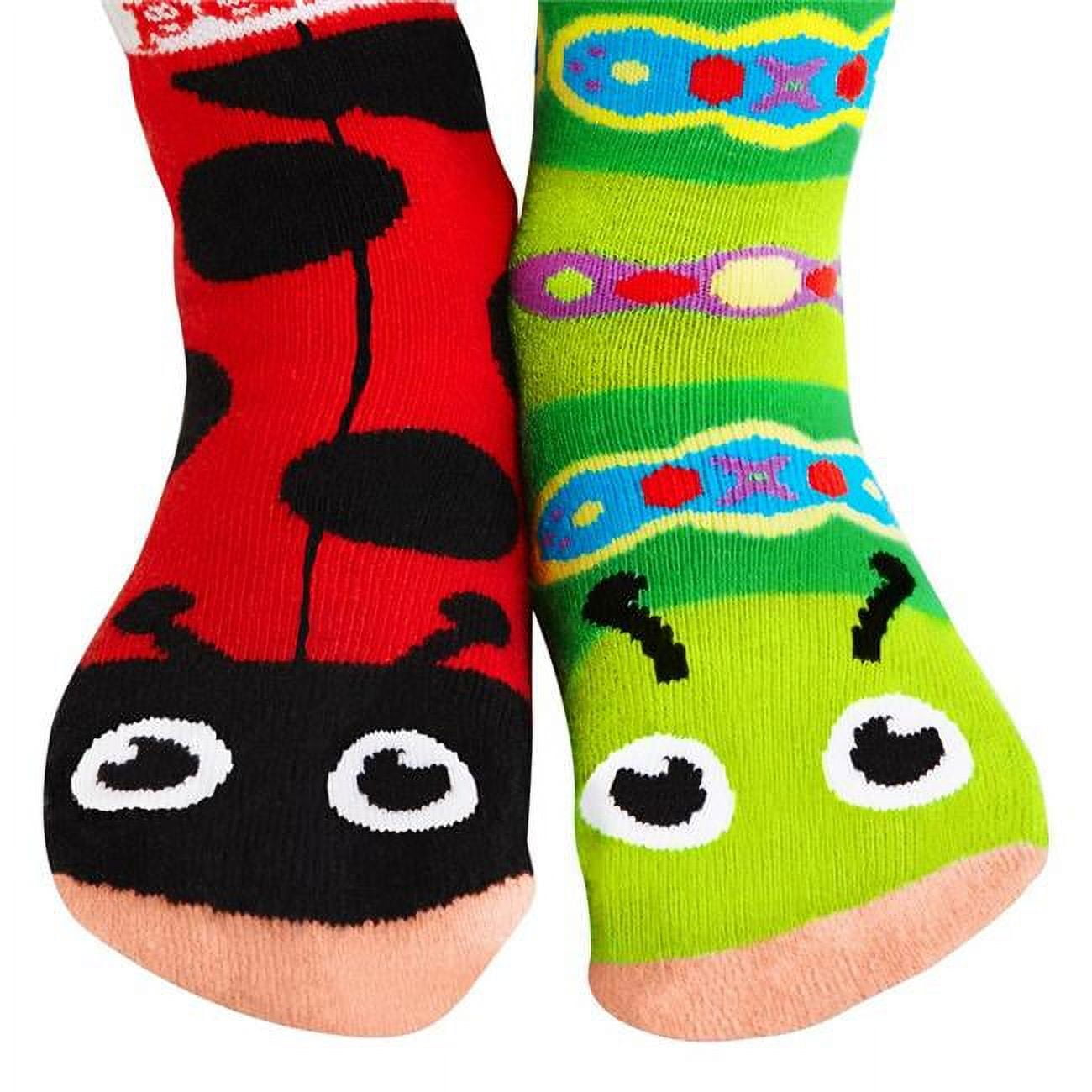 Pals Socks PS-20 Ladybug & Caterpillar - Fun Toddlers Socks, 4-8 Years ...