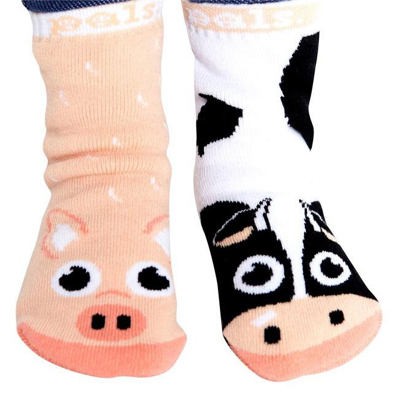 Pals Socks PS-24 Cow & Pig - Fun Toddlers Socks, 1-3 Years - Walmart.com
