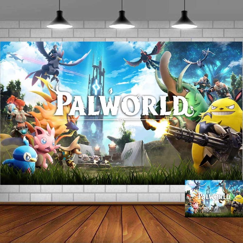 Palworld Backdrop Banner Party Supplies Poster Movie Theme Background ...
