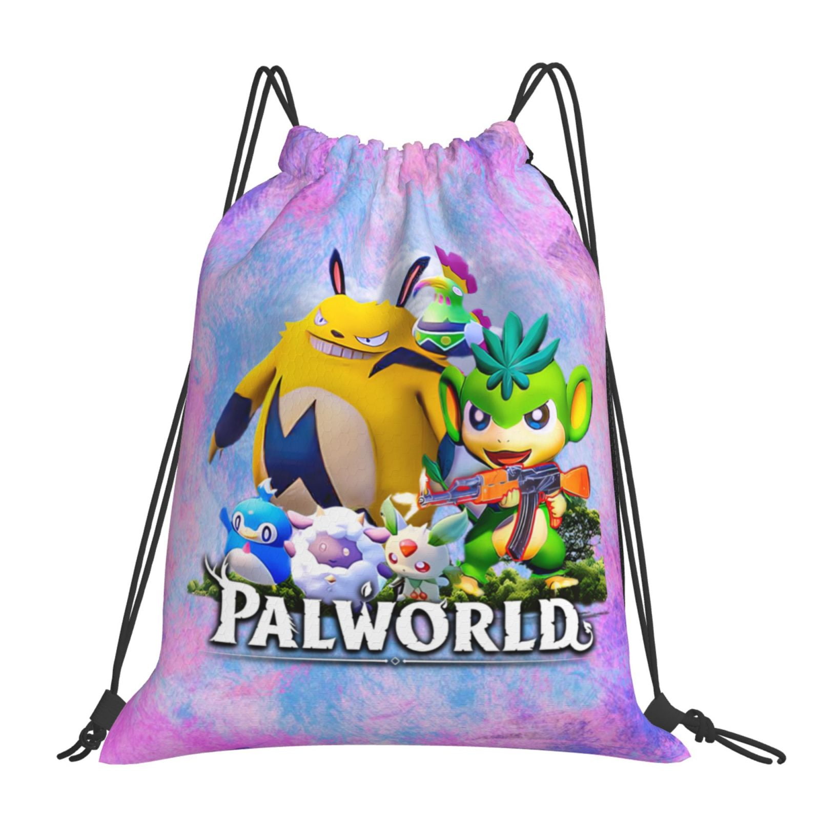 Palworld Drawstring Backpack Sport Gym Bag For Yoga Swimming Gymsack ...
