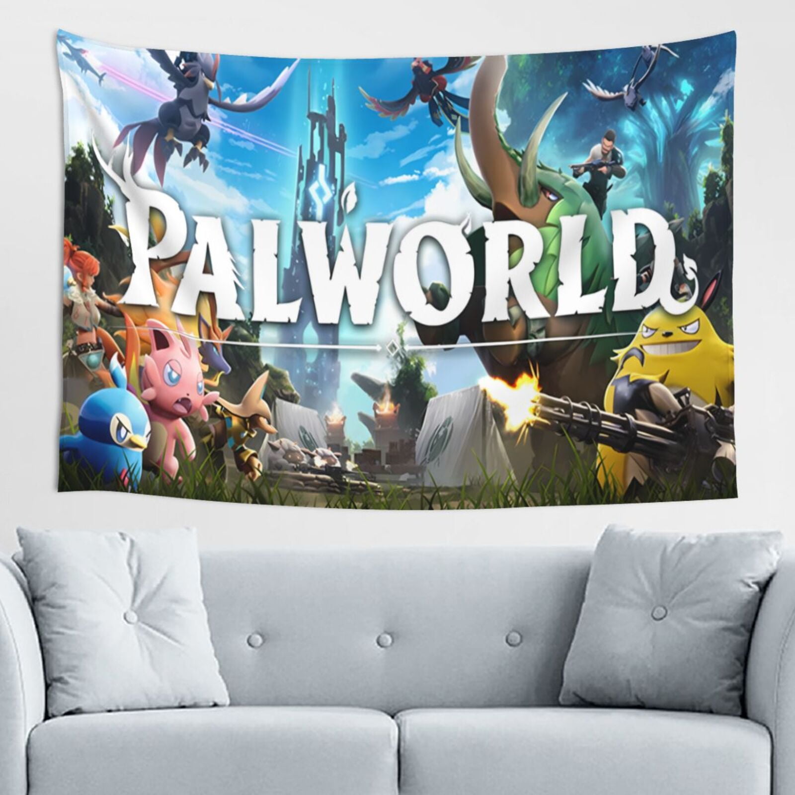Palworld Tapestry Wall Hanging Home Decoration Wall Blanket Dormitory ...