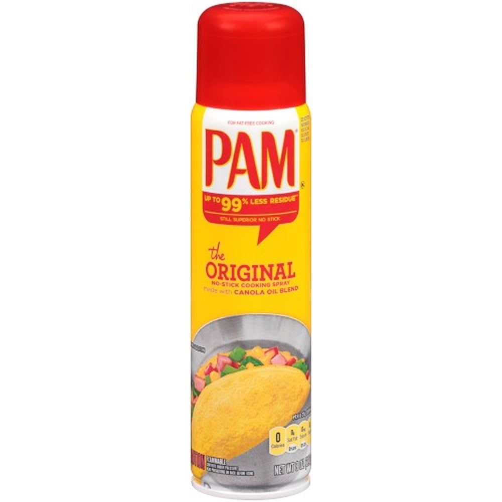 Pam 100% Natural Fat-free Original Canola Oil Spray (Pack of 12 ...