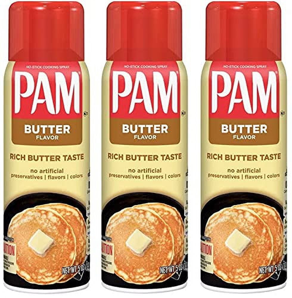 Pam Butter Flavor Cooking Spray, 5 oz 3pack - Walmart.com