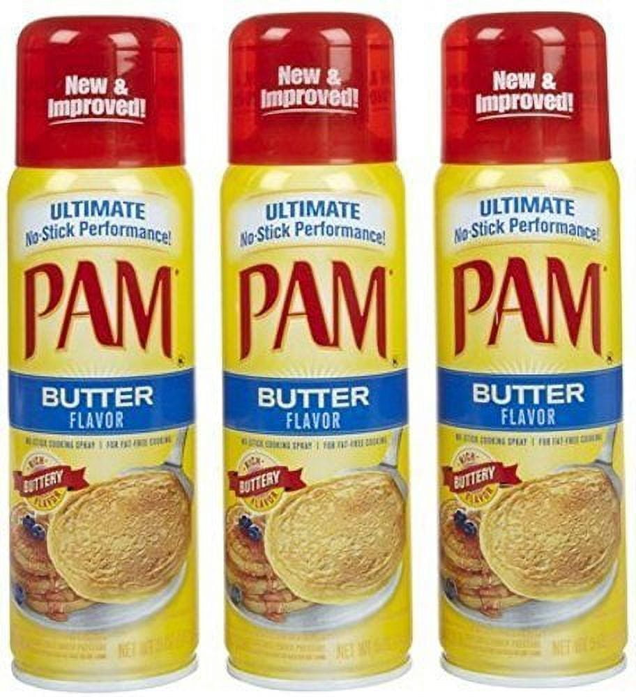 Pam Original Butter Flavor Cooking Spray for Food & Baking, 5 oz - Pack ...