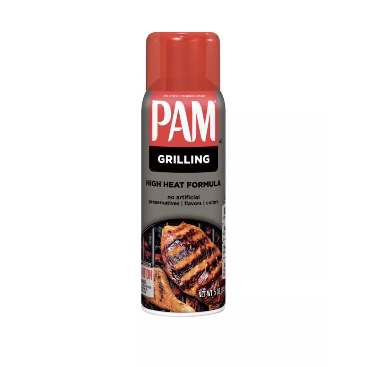 Pam No-Stick Cooking Spray - Grill - For High Temperature - Net Wt. 5 ...