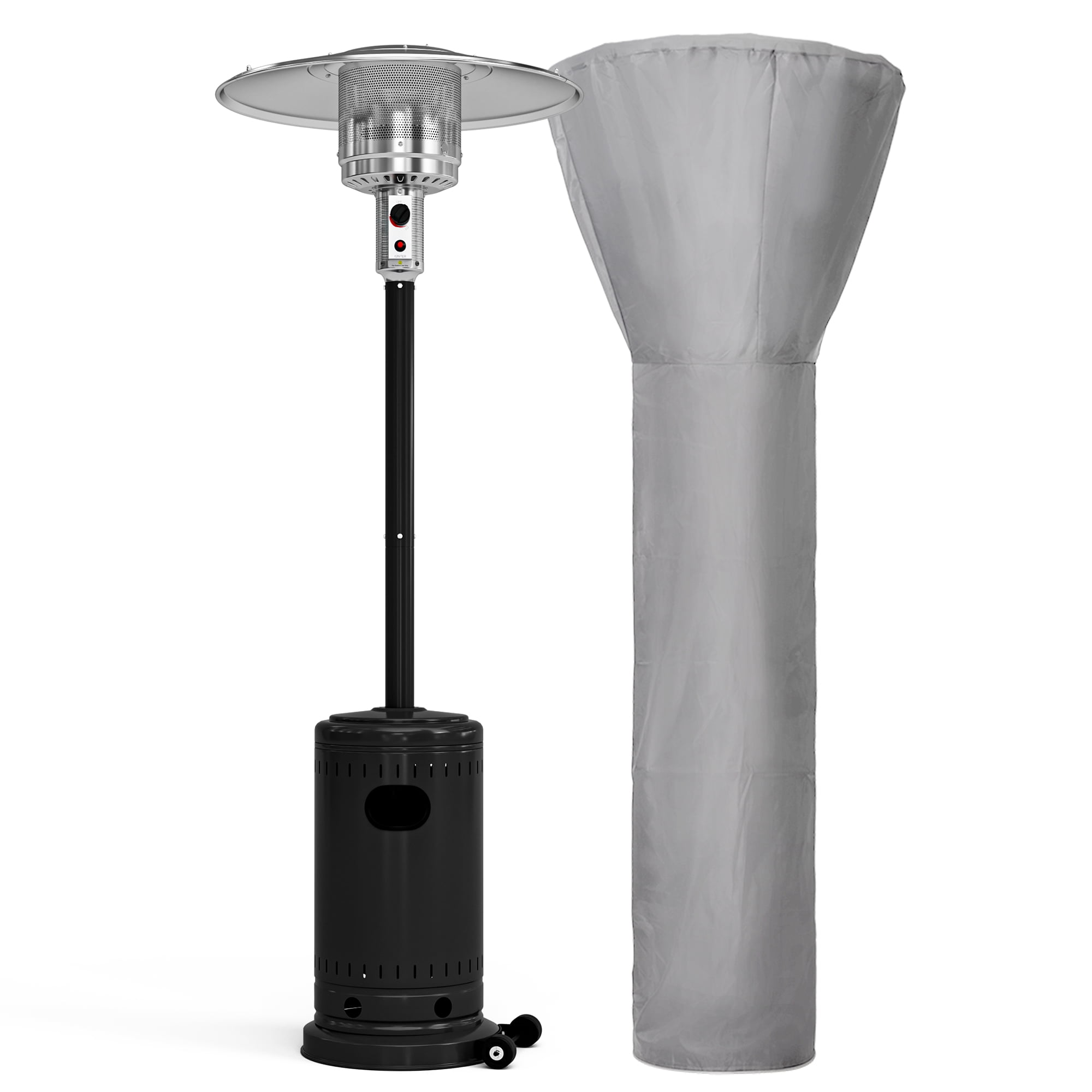 Pamapic Outdoor Propane Heater 48,000 BTU Black Freestanding with ...