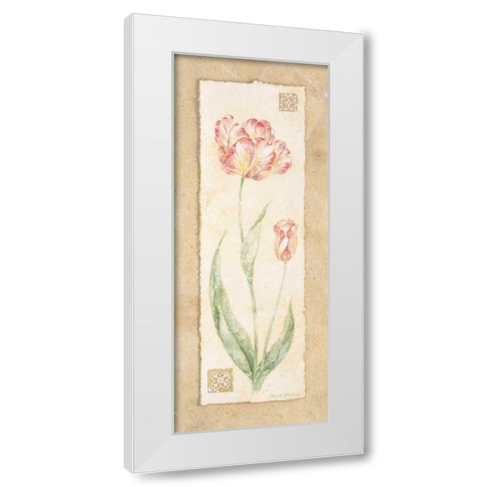 Pamela Gladding 10x18 White Modern Wood Framed Wall Art Titled - Tulip ...