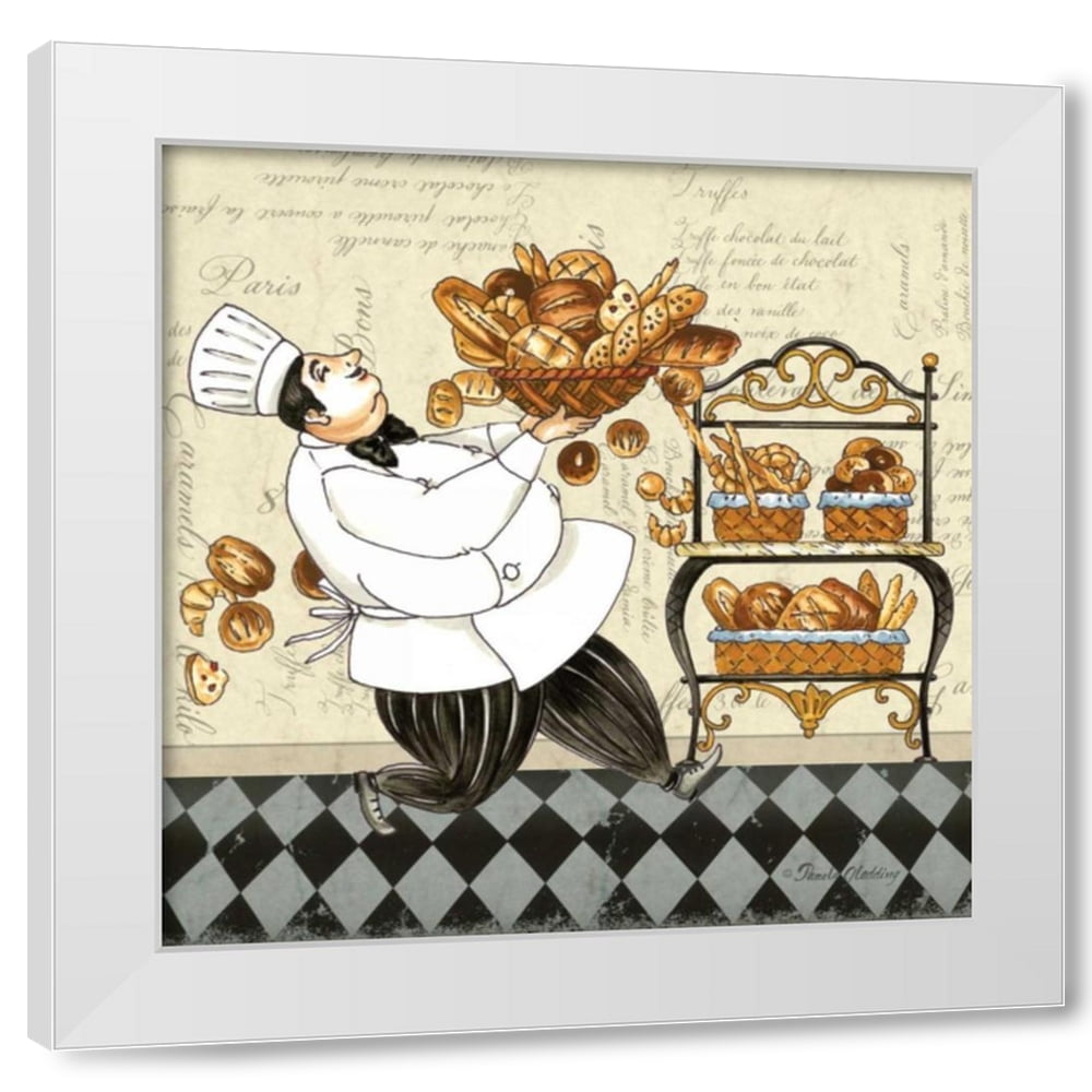 Pamela Gladding 12x12 White Modern Wood Framed Wall Art Titled - Chef ...