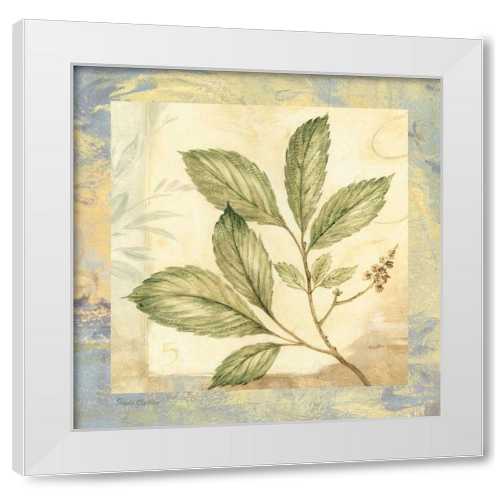 Pamela Gladding 15x15 White Modern Wood Framed Wall Art Titled - Leaf ...