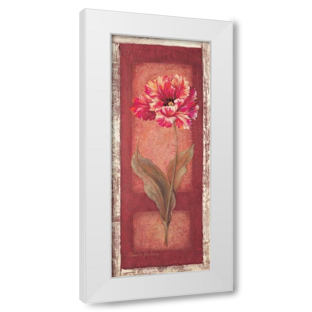 Pamela Gladding 15x32 White Modern Wood Framed Wall Art Titled - Red ...