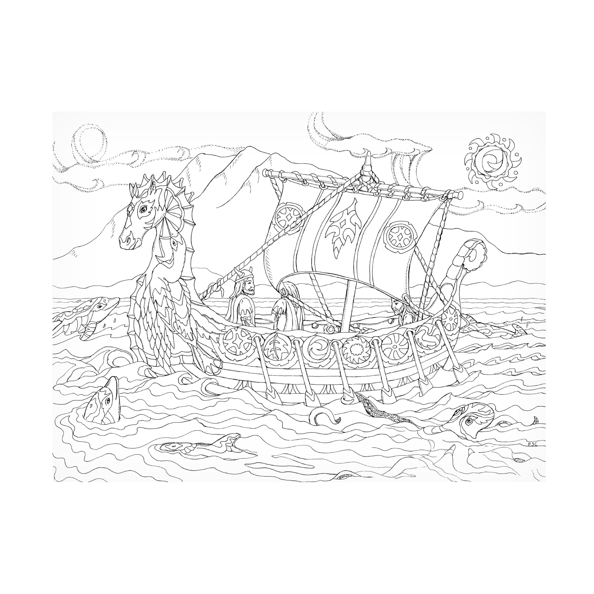 Pamela J Smart 'Viking Ship' Canvas Art - Walmart.com