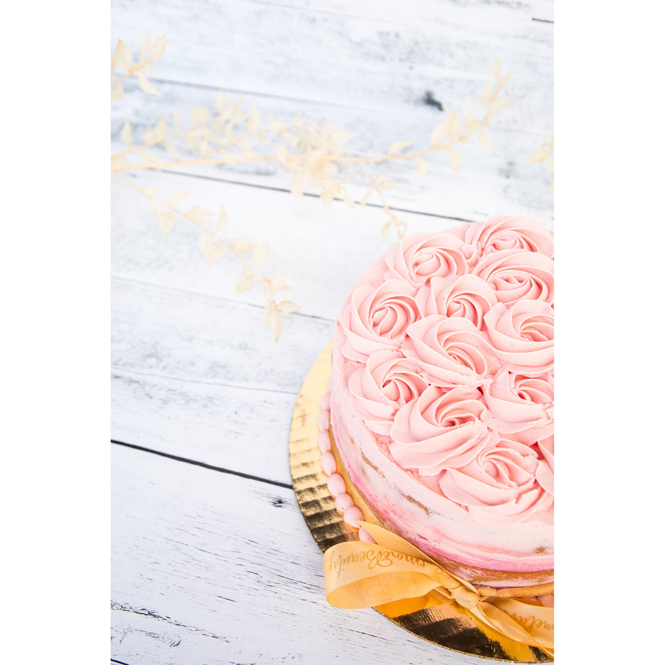 Pamela Wasabi Birthday Cake: Blush & Rose - No Topper, Vanilla ...