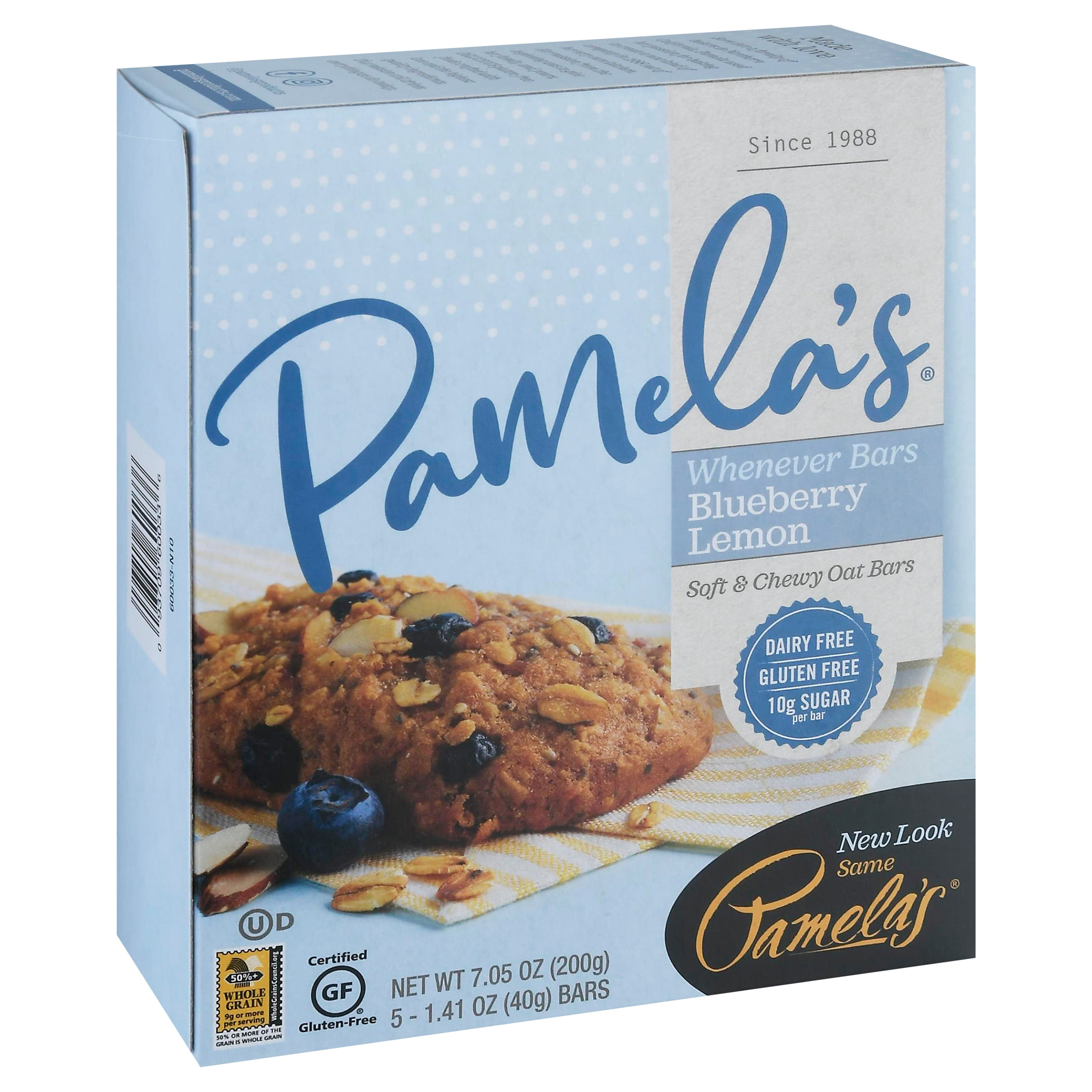 Pamela's Blueberry Lemon Oat Bars 5-Pack 7.05 oz (Pack of 6) - Walmart.com