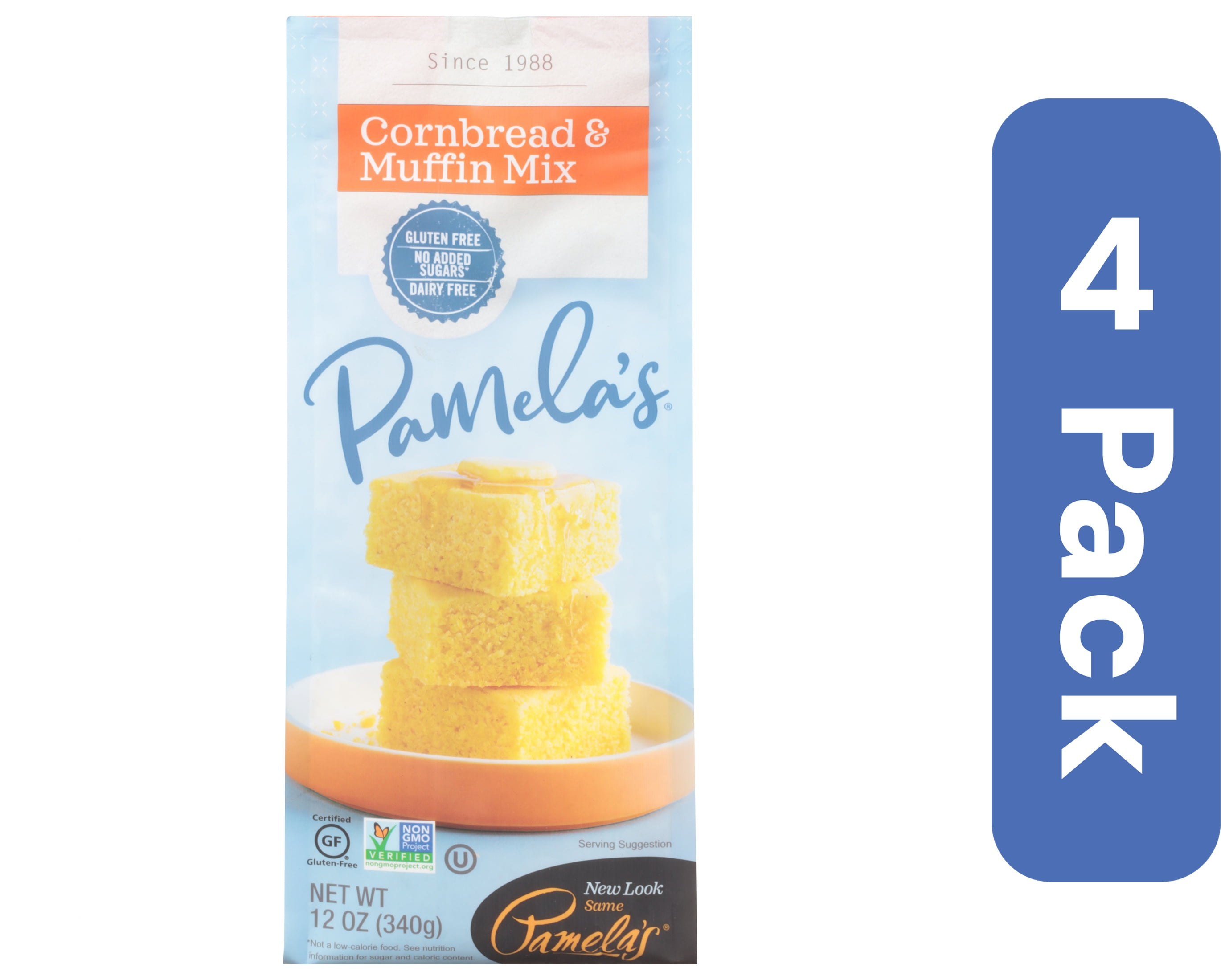 Pamela's Cornbread & Muffin Mix 12 oz (Pack Of 4) - Walmart.com
