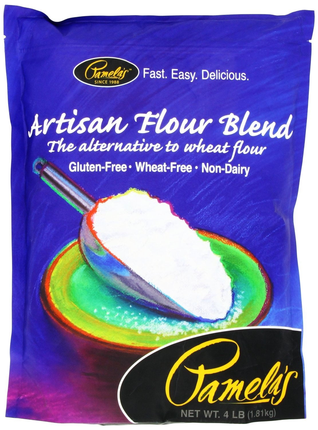 Pamela's Gluten-Free All Purpose Artisan Flour Blend, 4 Pounds (Pack of ...