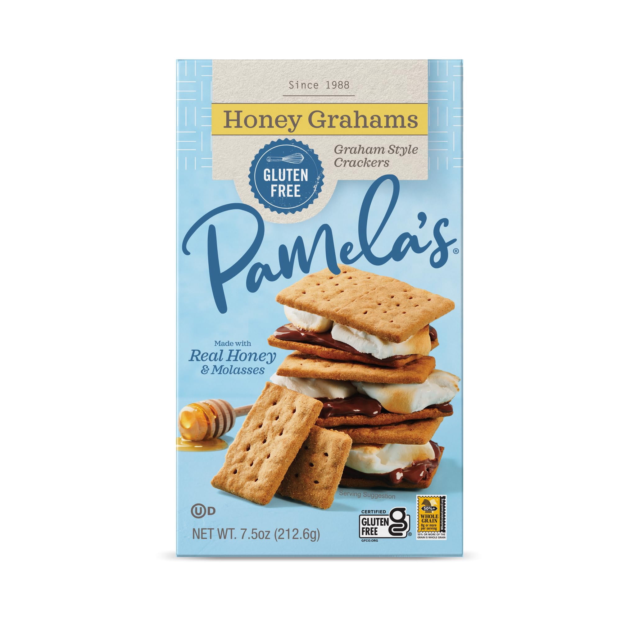 Pamela's Gluten Free Graham Crackers, HYZ01 Honey, Pie Crust, S'mores ...