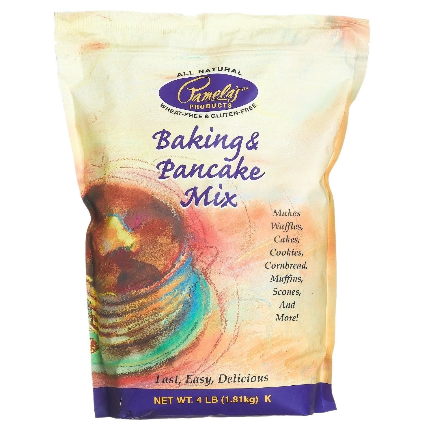 Pamelas Gluten Free Whole Grain Baking And Pancake Mix 4 Lb