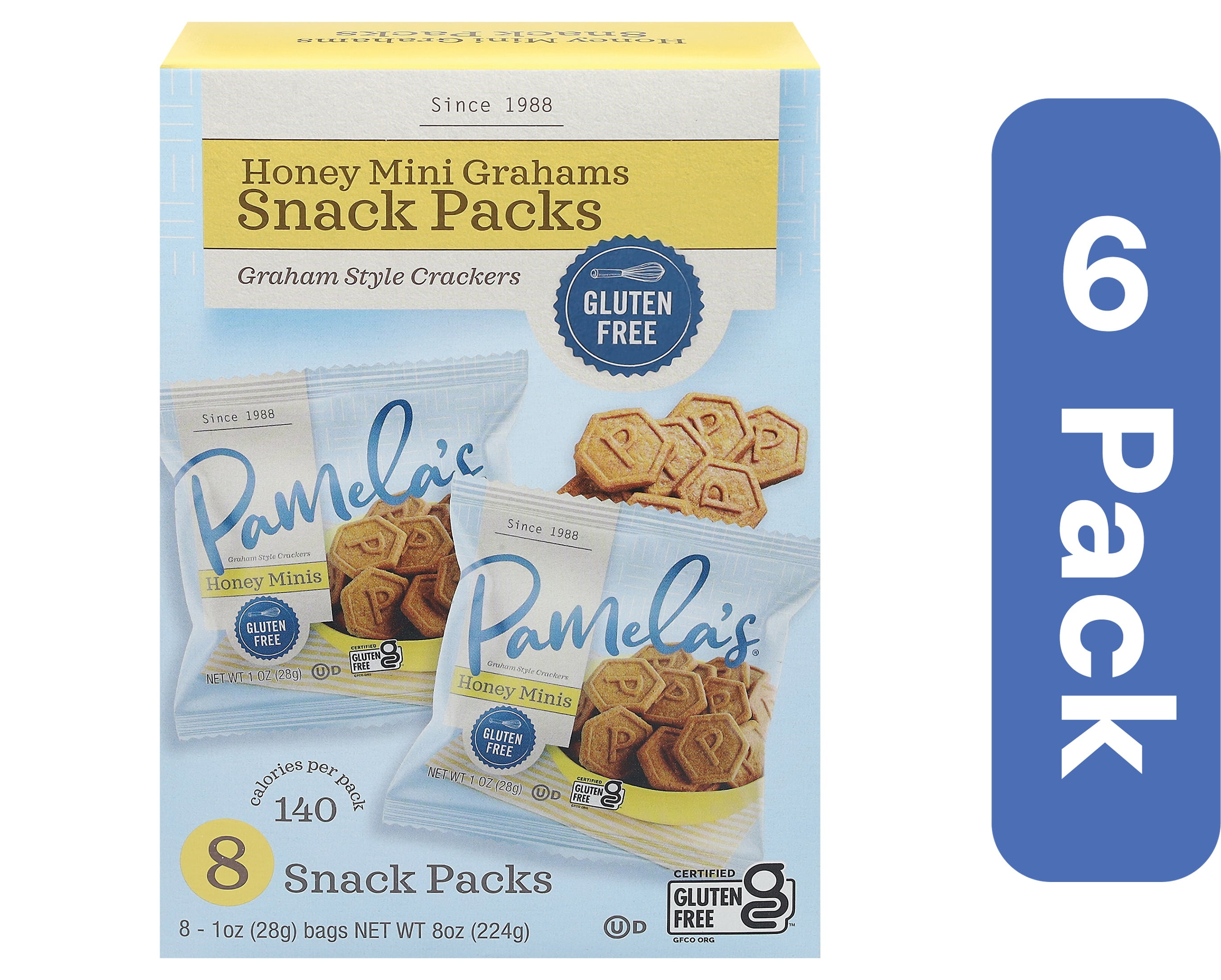 Pamela's Graham Honey Mini 8-Pack 8 oz (Pack Of 6) - Walmart.com
