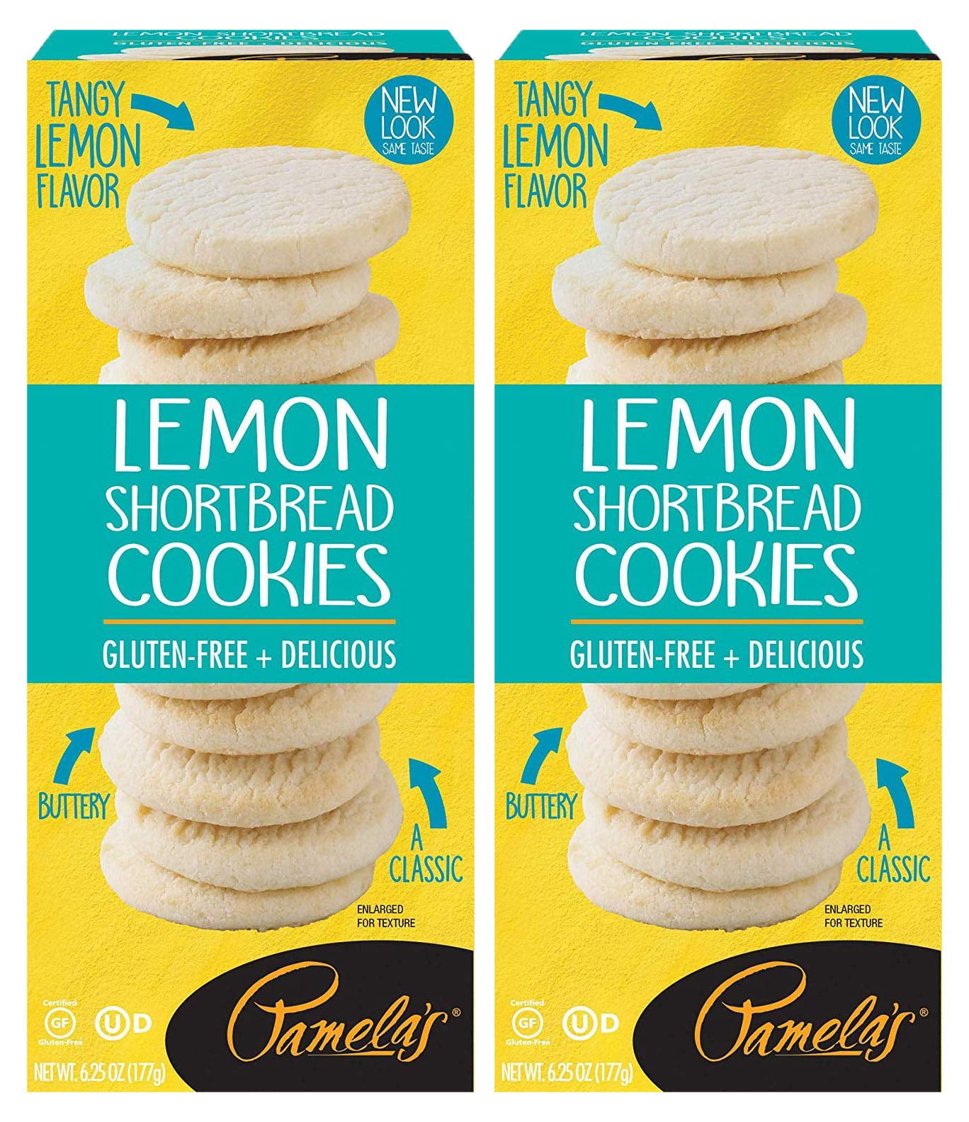 Pamela's Lemon Shortbread Traditional XEF1 Cookies, 6.25 OZ, Pack of 2 ...