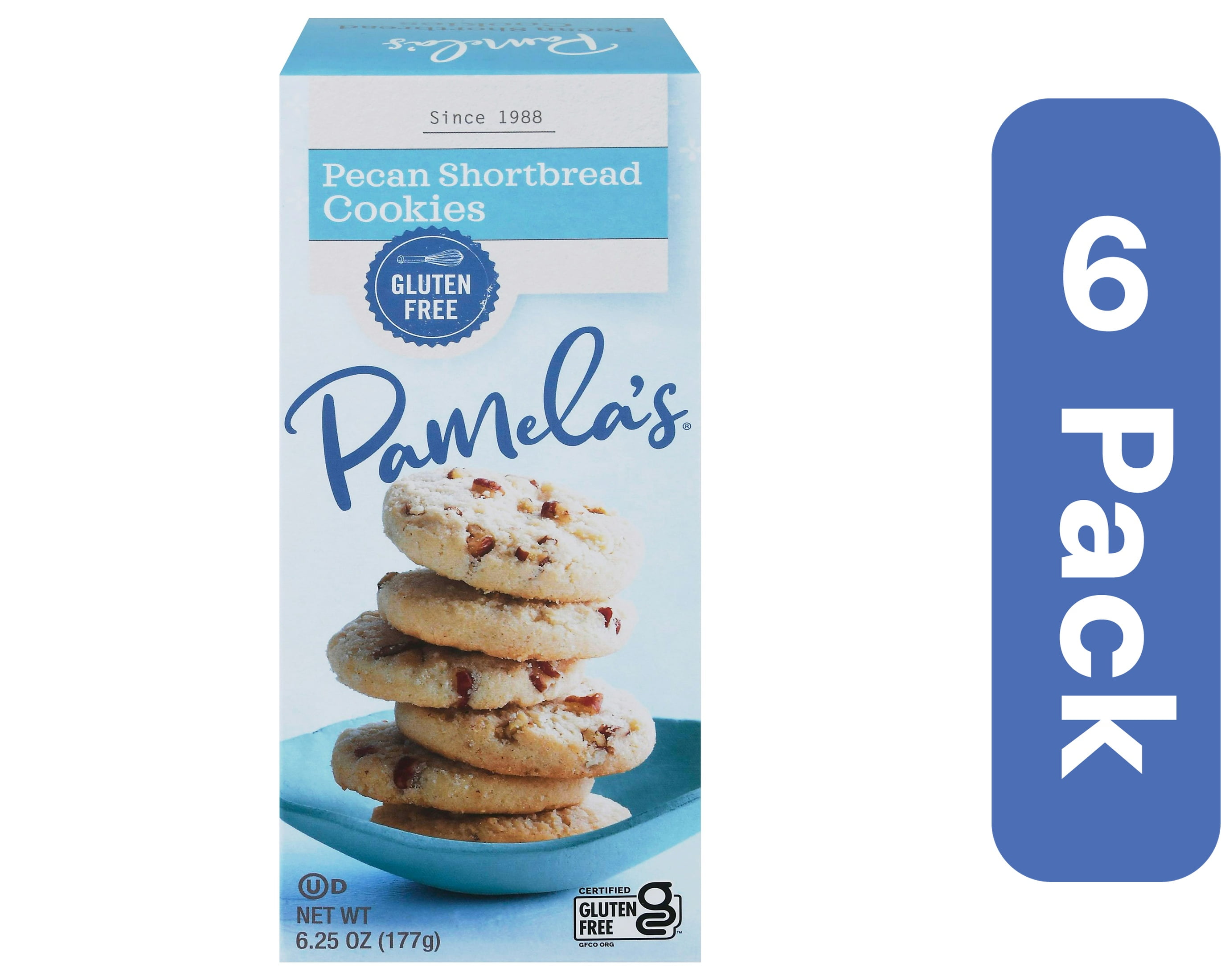 Pamela's Pecan Shortbread Cookies 6.25 oz (Pack of 6) - Walmart.com