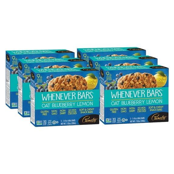Pamela's Products Gluten Free AIF9 Whenever Bars, Blueberry Lemon Box ...