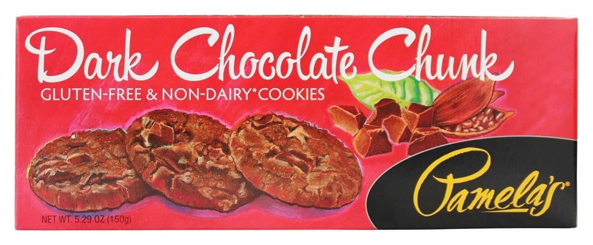 Pamelas Organic Dark Chocolate Chunk Cookies - Gluten Free 6pk ...