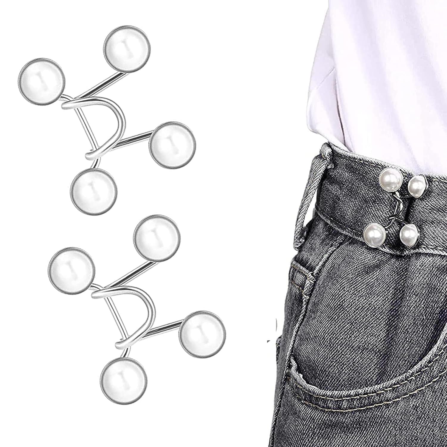 Pamidhar Pant Waist Tightener Adjustable Waist Buckle Set Extra Button ...
