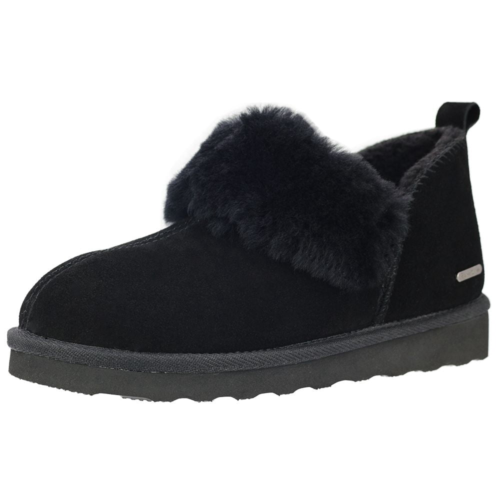 Pamir Women's Genuine Suede Shearling Ankle Moccasin Booties Slippers ...