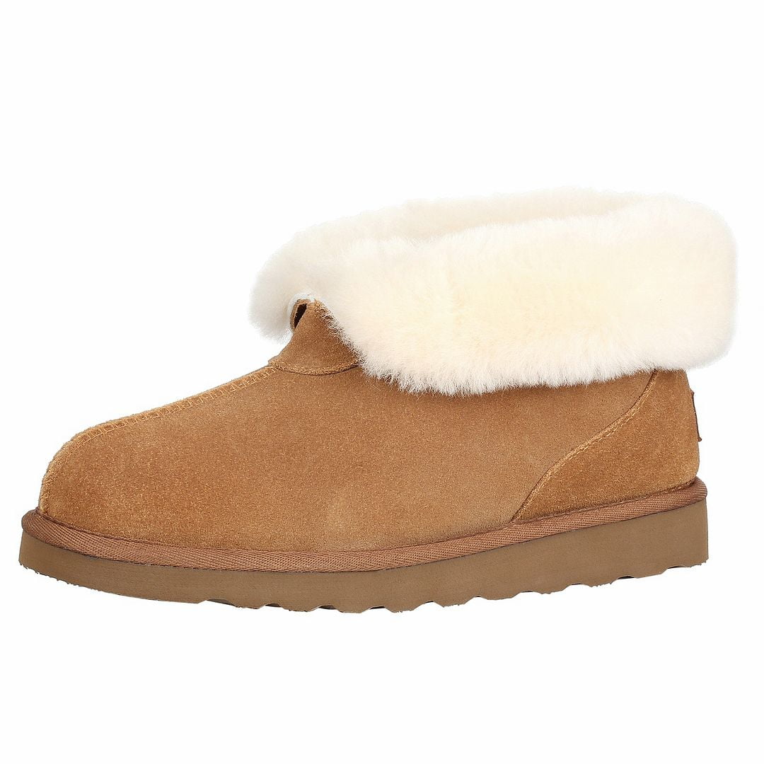Pamir Women's Sheepskin Boot Slippers Indoor Outdoor Ankle Booties with ...