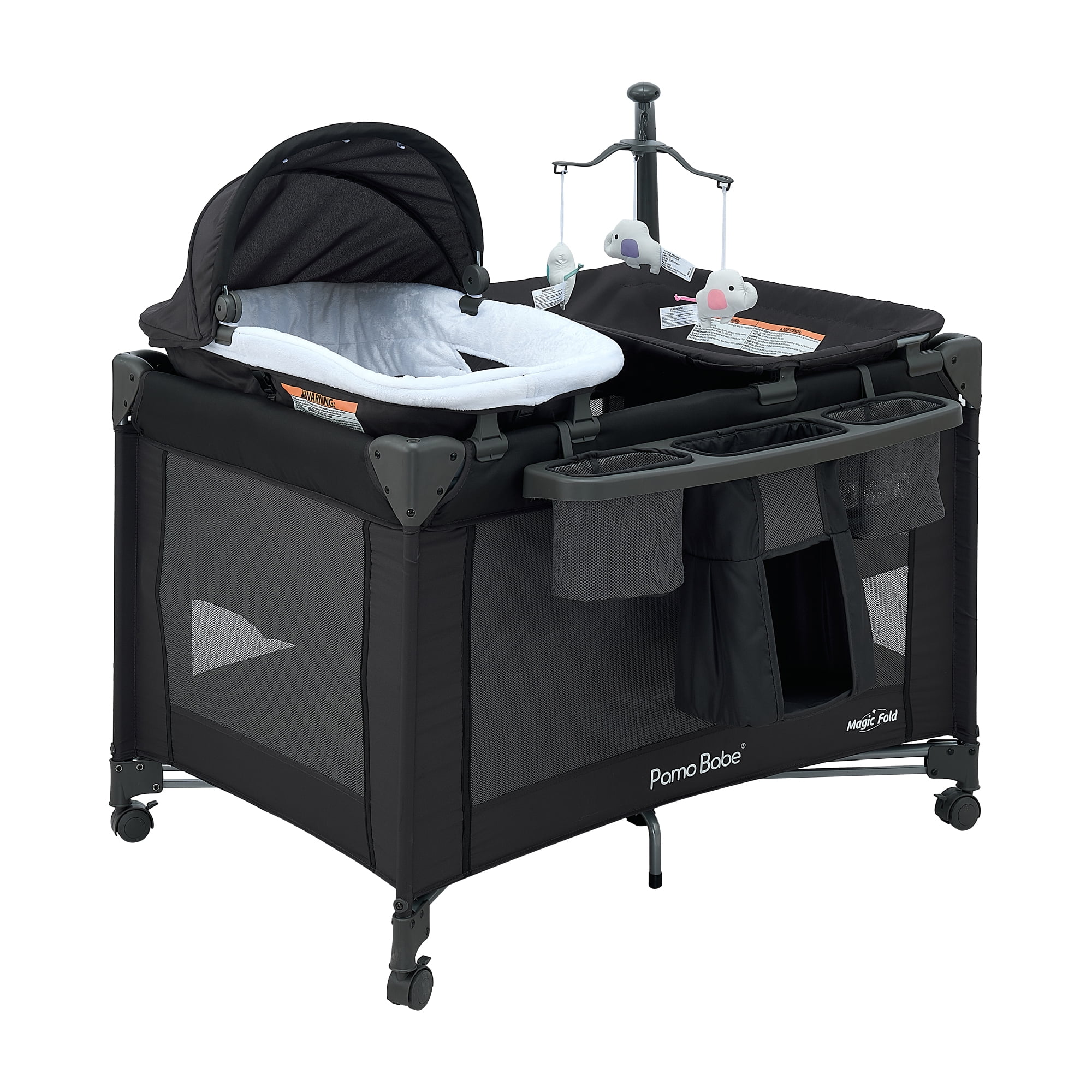 Pamo Babe Baby Playard Magic Fold 1 Step Bassinet & Changing Table for ...