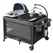 Pamo Babe Baby Playard, Foldable Changing Table, Wheels, Canopy for ...