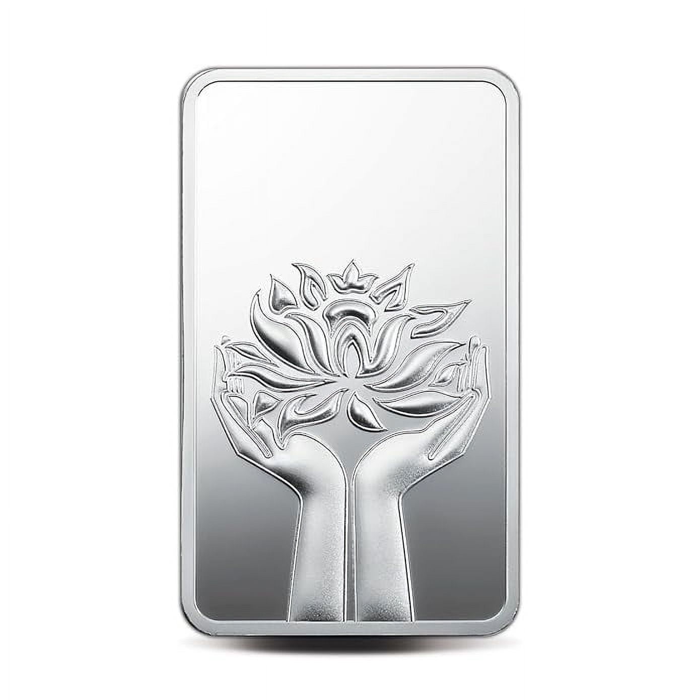 Pamp MMTC Lotus 100 Gram Silver Bar - In Tall Assay - Walmart.com