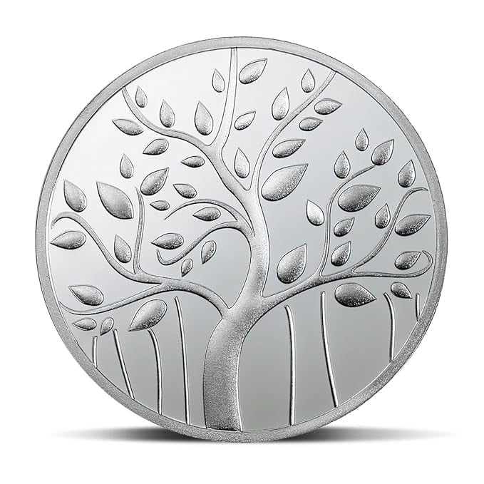 Pamp Mmtc Banyan Tree of Life 50 Gram Silver Coin in Mint Capsule ...