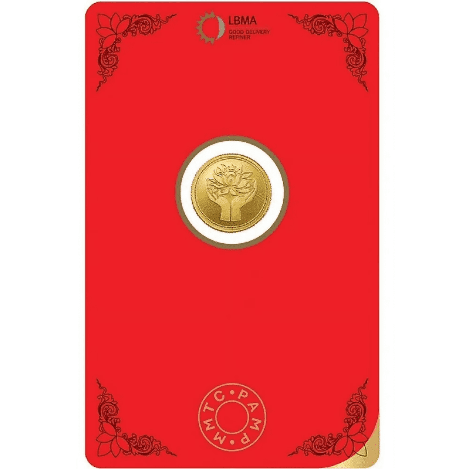 Pamp MMTC Lotus 2 Gram Gold Round - Large Card Assay - Walmart.com