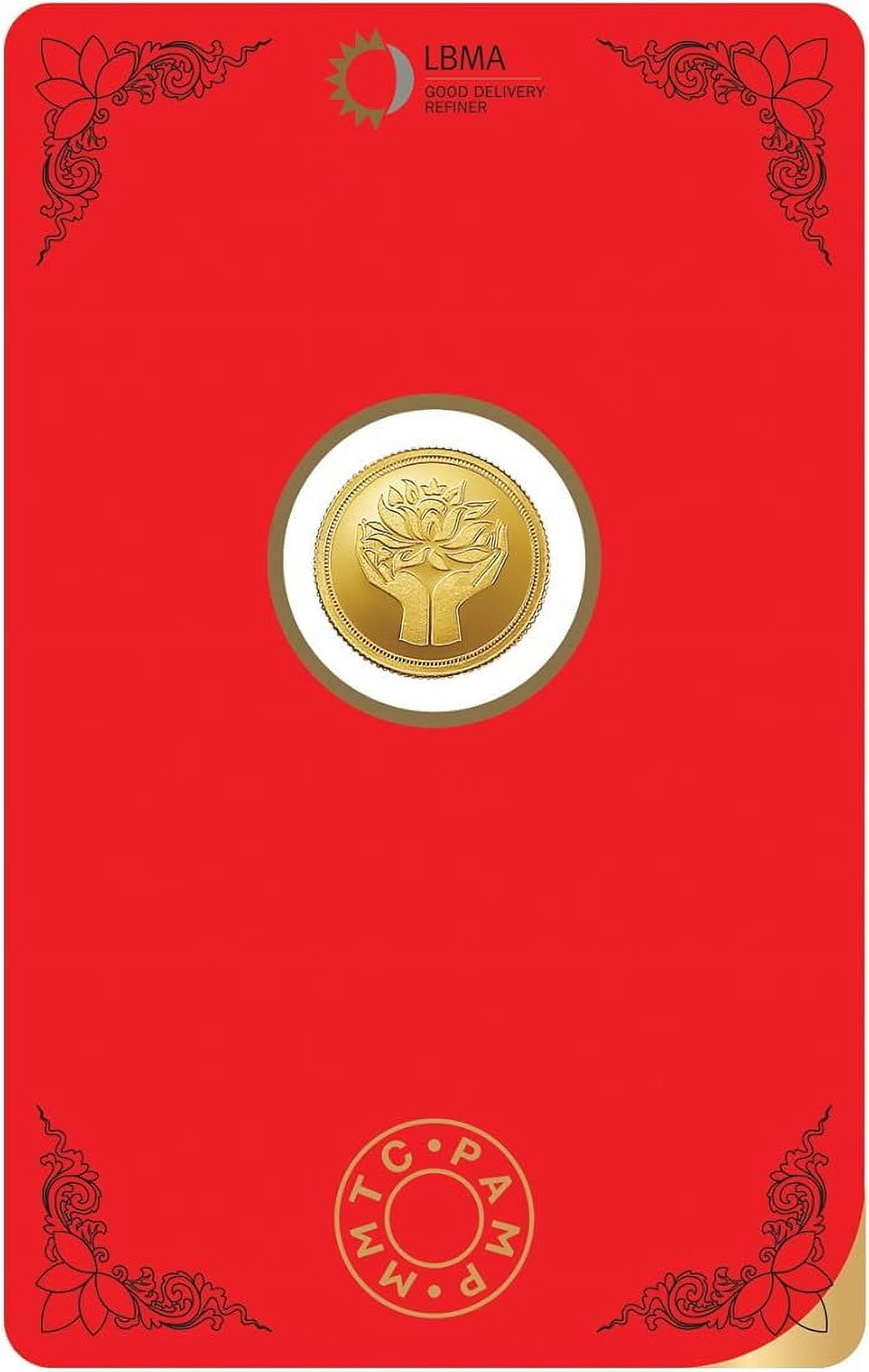 Pamp Mmtc Lotus 2 Gram 999.9 Fine Gold Round - Large Card Assay ...