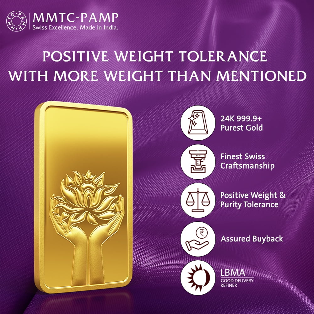 Pamp Mmtc Lotus 5 Gram 999.9 Fine Gold Bar Large Card Assay - Walmart.com